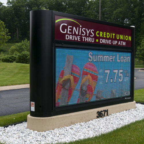 LED Sign Case Study: Genisys Credit Union - Electro-Matic Visual