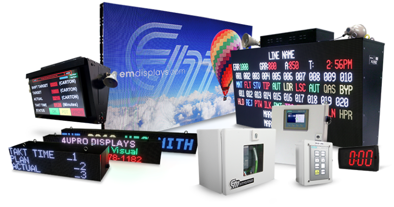 Industrial LED Displays and Andon Board Systems - Electro-Matic Visual